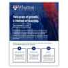 2 Year MBA Program | The Wharton School | University of Pennsylvania